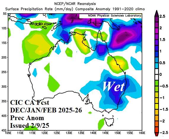 Australia Climate Forecast is Wet East Coast Much of 2025 - Climate ...