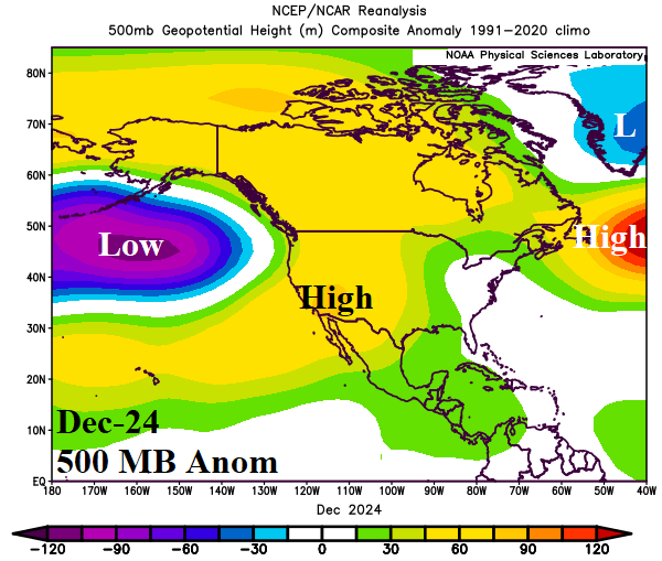 An Unusual Upper Air Pattern for North America During Winter 2024-25 ...