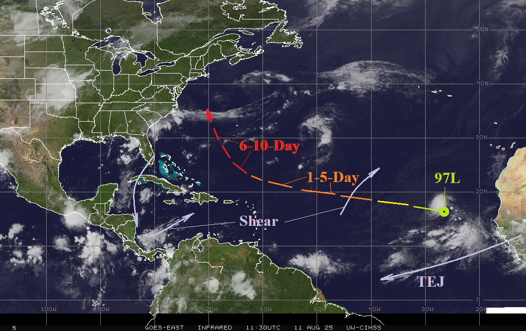 The Risk of 97L Strengthening and Eventually Becoming an East Coast ...